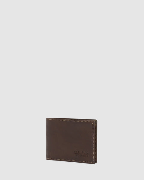 Rossini Brown - Small and Minimalist Bifold Leather Wallet ...